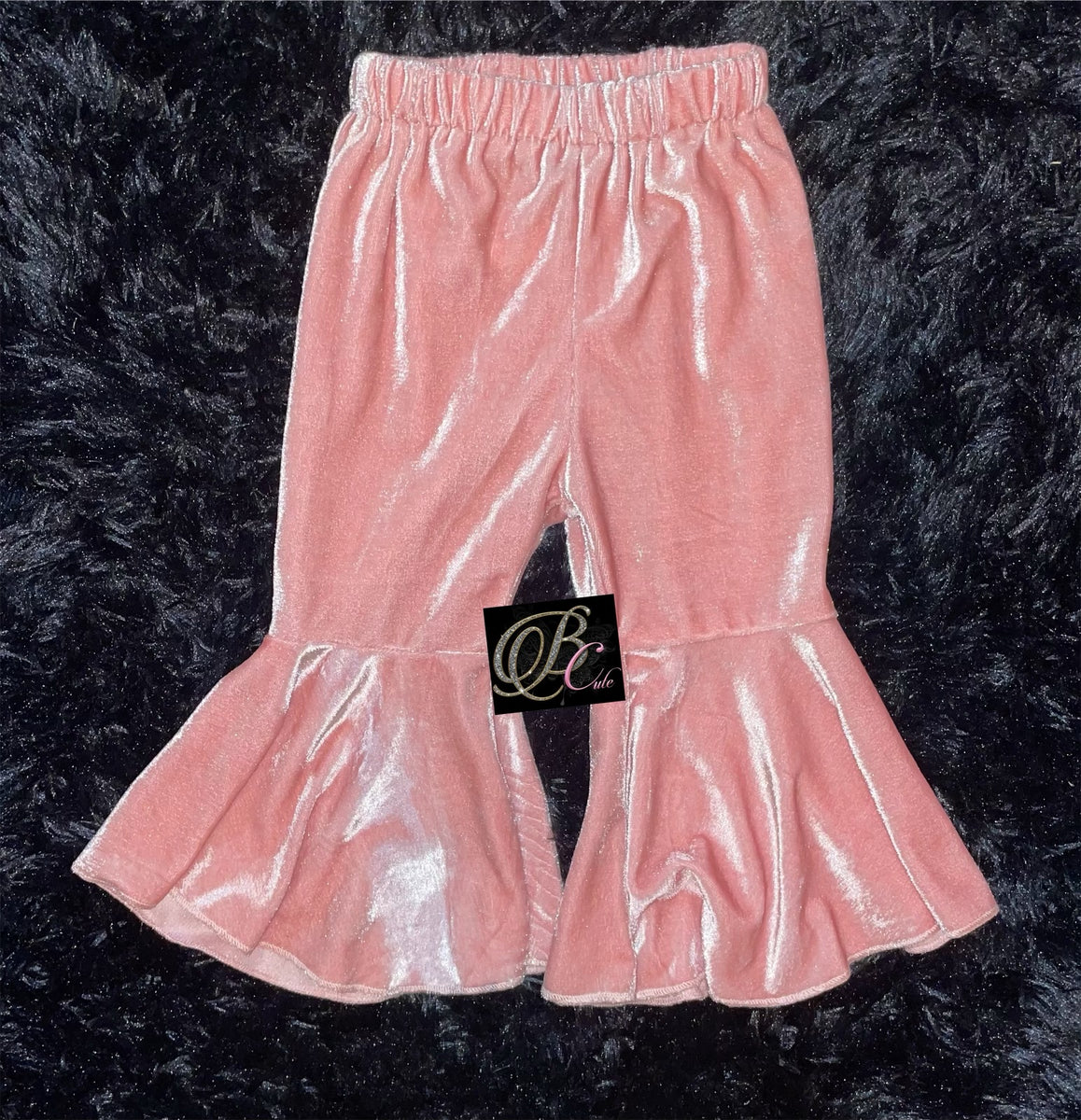 Pink velvet bell bottoms – The B'Cute Brand